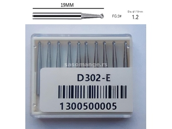 Karbidni boreri za turbinu FG-3, 1.2mm