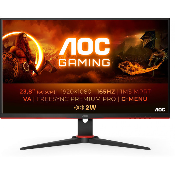 Monitor 23.8'' AOC 24G2SAEBK VA 1920x1080165Hz1msHDMIVGADPzvučnici