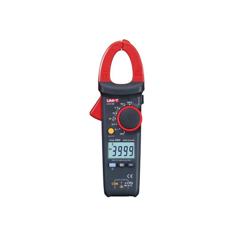 Multimetar UT213B | UNI-T, Clamp Multimeter LCD 4000, TRMS, U,I,R,C,f,T,continuity, 3xAAA 1,5V