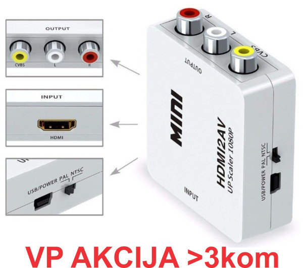 A-HDMI-AV-Mini ** Gembird input HDMI to AV (903) (360)