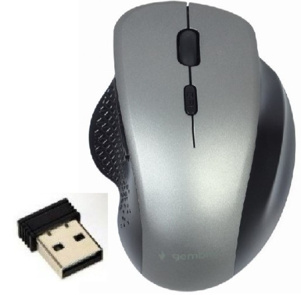 MUSW-6B-02-BG 6-button wireless optical mouse, black-spacegrey