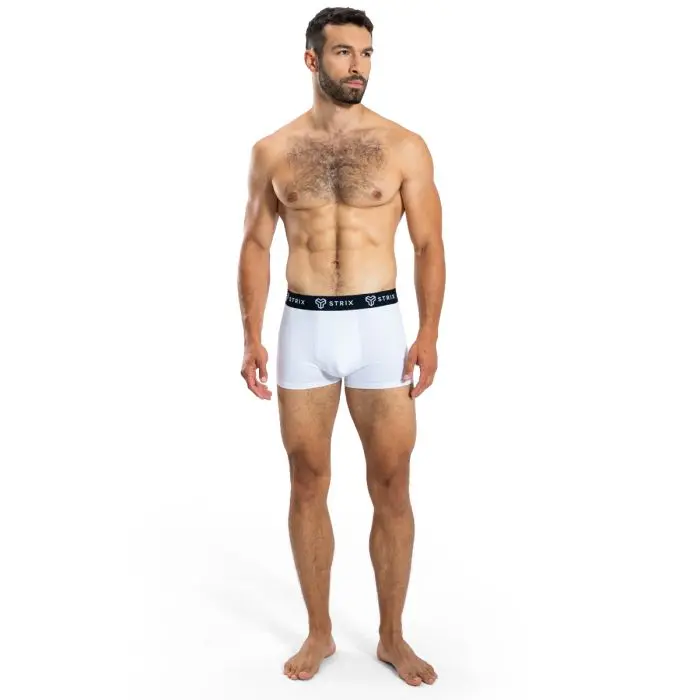 Muške bokserice Essential Trunks 2 Pack White - STRIX