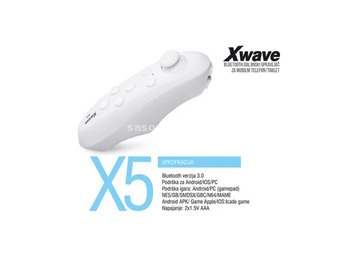 Xwave X5 beli BT daljinski upravljač za mobil/smart TV/IOS/PC/Android