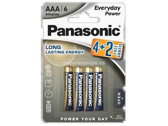 PANASONIC Baterije LR03EPS/6BP-AAA alkaline Everyday 6/1