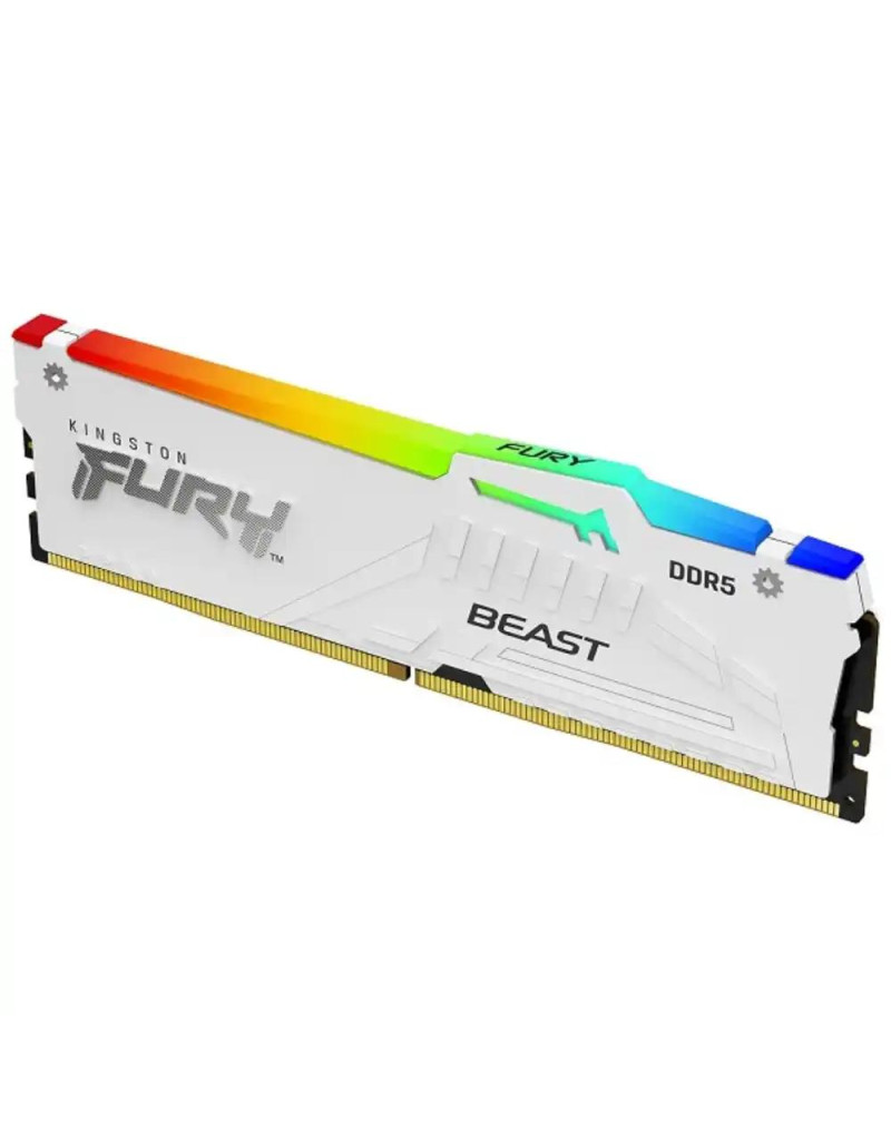 Memorija DDR5 32GB 5200MHz Kingston Fury Beast White RGB Expo KF552C36BWEA-32