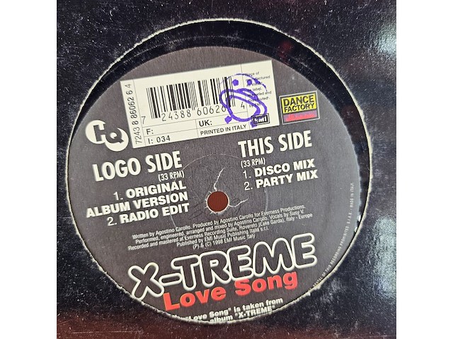 X-Treme ‎– Love Song, LP, Maxi