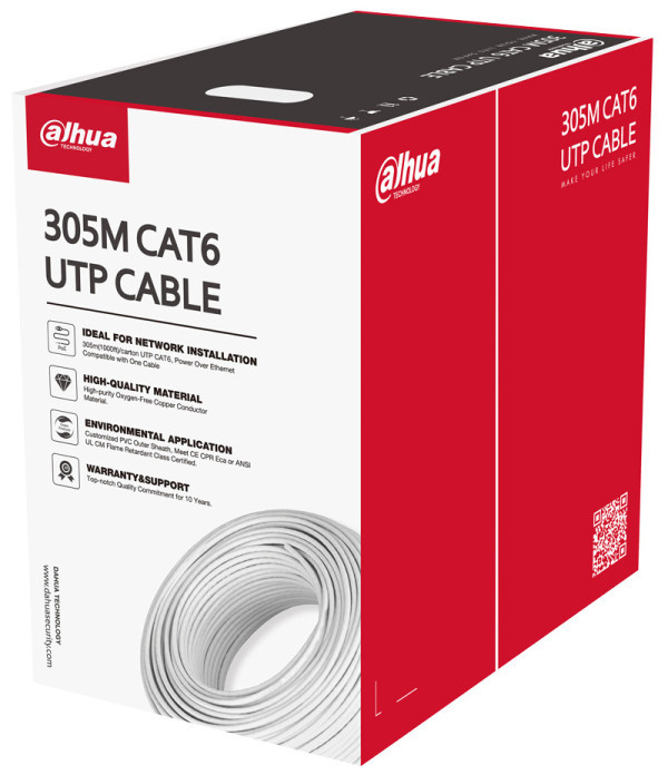 Dahua PFM923I-6UN-C, CAT6E LSZH CPR E KABL OFC(OXYGEN FREE COPPER) PVC IZOLACIJA PAKOVANJE 305M