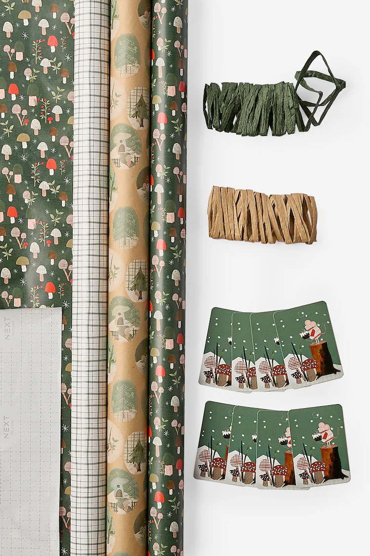 Forest Friends Set of 3, 3m Christmas Wrapping Paper