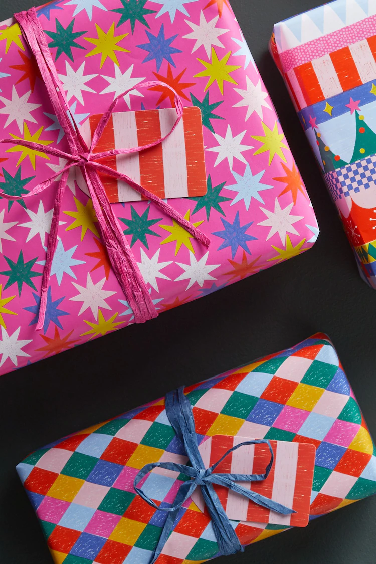 Apres Brights Set of 3, 3m Christmas Wrapping Paper