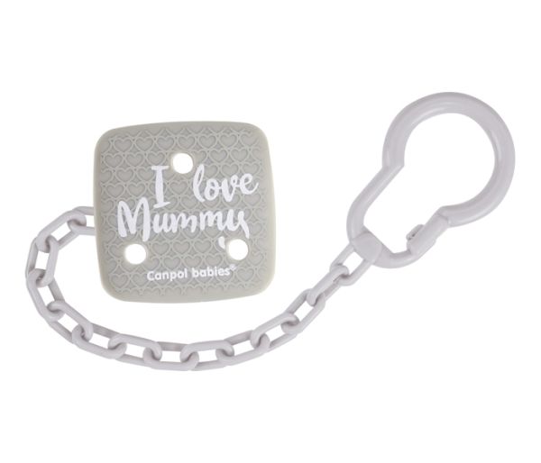 CANPOL BABIES LANAC ZA VARALICU I LOVE MUMMY (0m+) - GREY 2/434