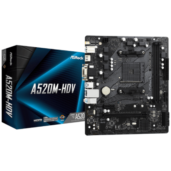MB ASrock AMD AM4 A520M-HDV