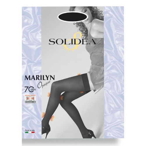 Solidea Marilyn Tamne mat čarape bez podvezica ravnog tkanja od 70 dena