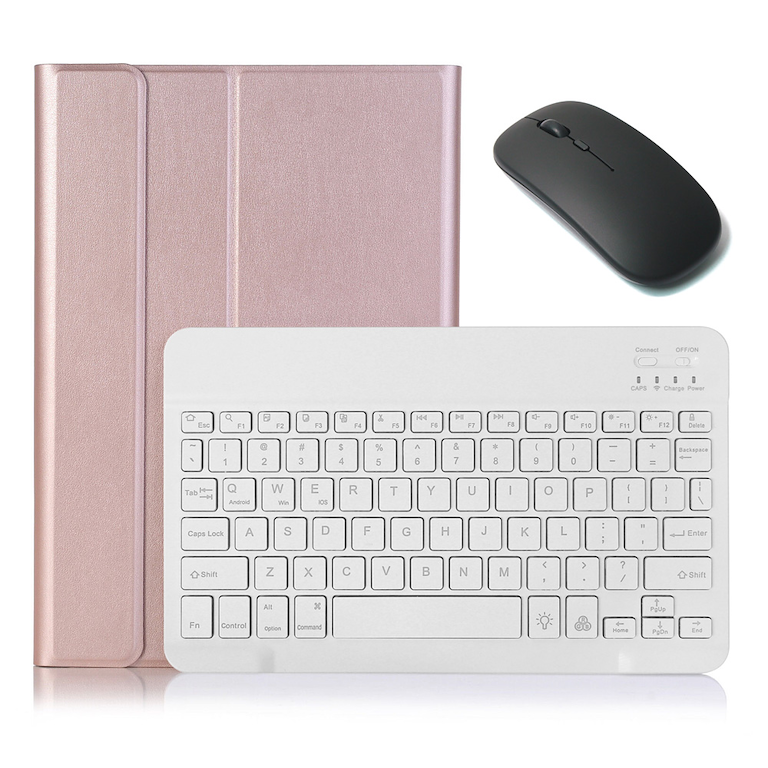 FUTROLA SA TASTATUROM I MISEM ZA IPAD 10.2 2019/2020/2021 ROZE