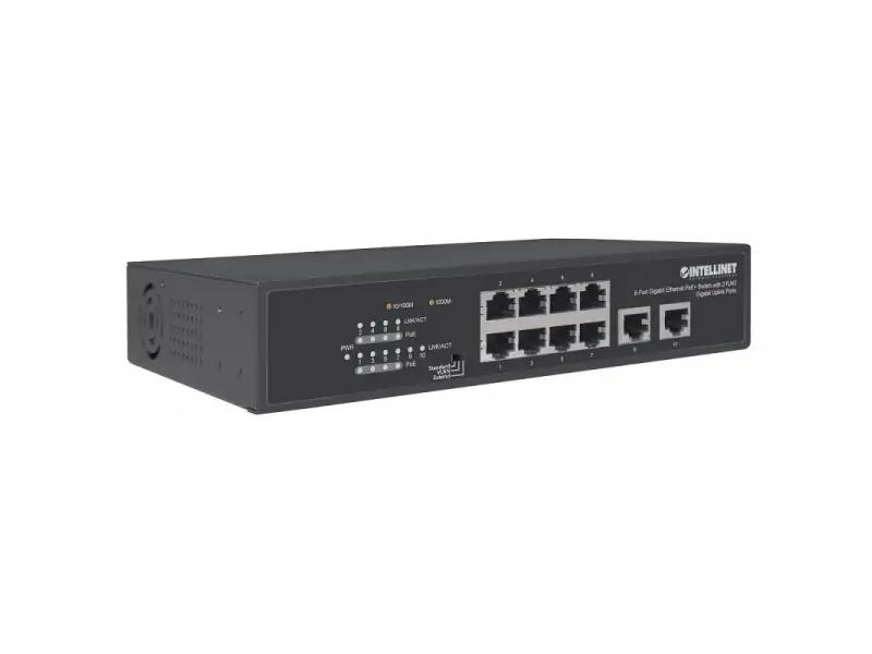 INTELLINET SWITCH 8-PORT NEUPRAVLJIV GIGABIT ETHERNET POE