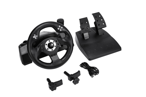 STR-M-40 **GEMBIRD 7-IN-1 RACEMASTER RACING WHEEL (PC/PS3/PS4/XBOX360/XBOXONE/SWITCH/ANDROID)(5599)