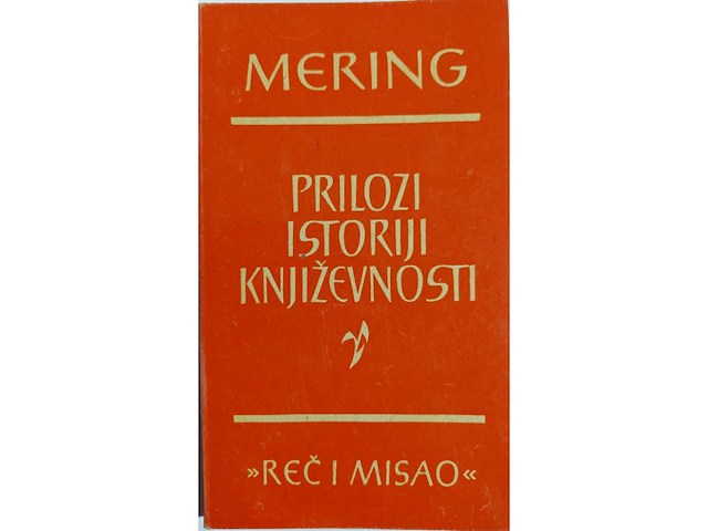 Prilozi istoriji knjizevnosti- Mering- Reč i misao 63