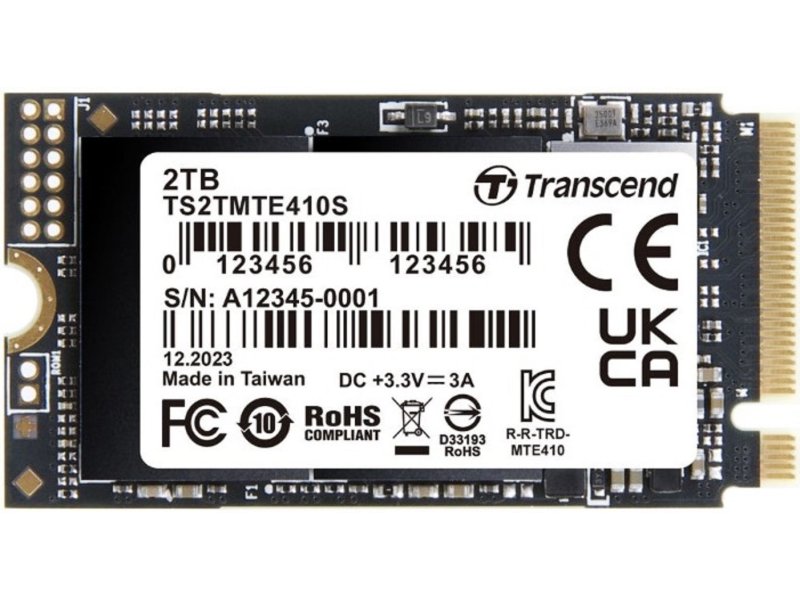 TRANSCEND 2TB M.2 2242 (TS2TMTE410S) PCIE GEN4X4 NVME SSD DISK