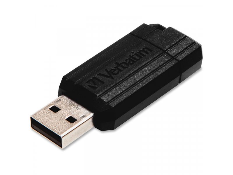 VERBATIM PINSTRIPE 128GB BLACK USB FLASH MEMORIJA