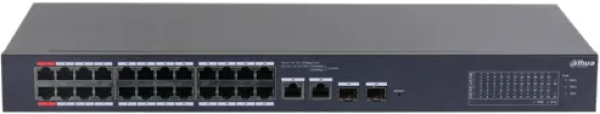 DAHUA SWITCH DCS4226-24ET-375, CLOUD UPRAVLJIVI LAYER 2 POE 26-PORTNI SA 2 RJ45 UPLINK-A I 2 SFP