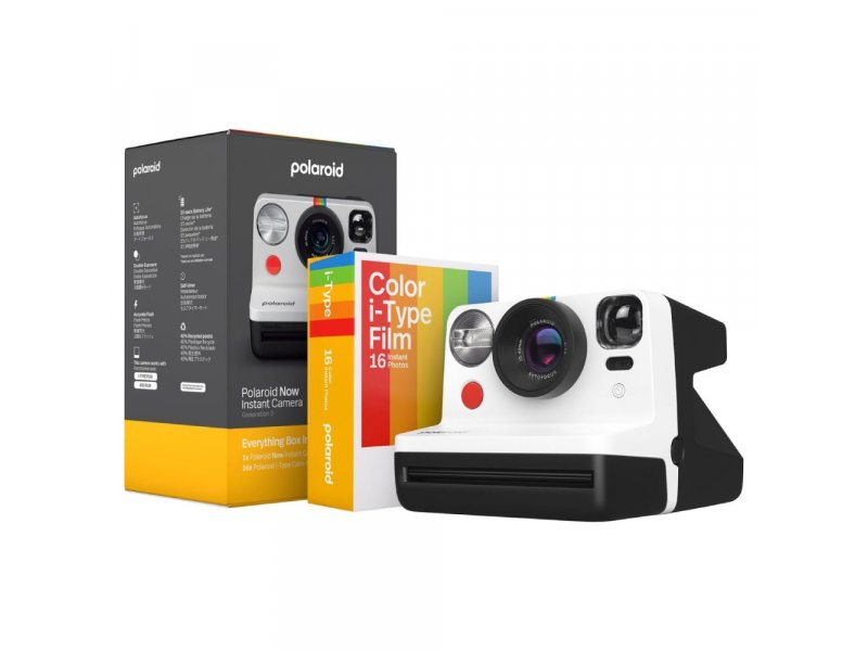 POLAROID NOW GEN 2 BLACK AND WHITE EVERYTHING BOX BUNDLE (6247)