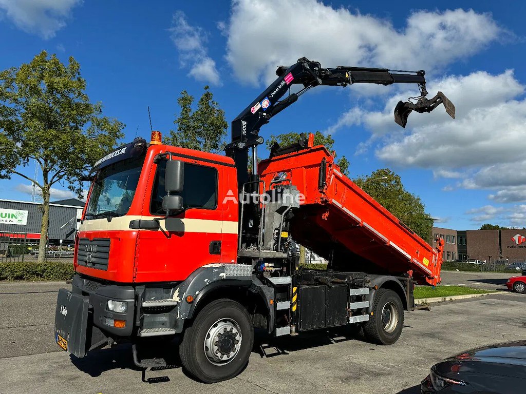 MAN TGM 18.280 4X4 + HMF 1500 + REMOTE + TIPPER + FULL STEEL SUSP. + kiper