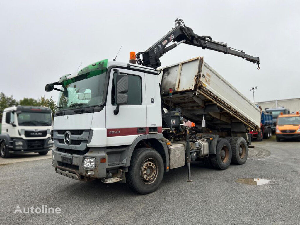 Mercedes-Benz Actros 2644 6x4 3-Achs Kipper Kran Funk kiper