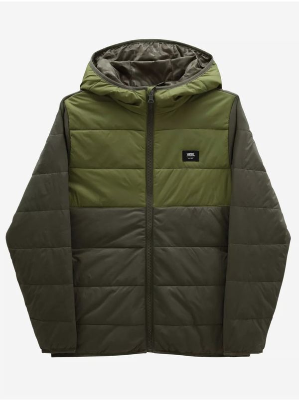 KHAKI BOYS' WINTER QUILTED JACKET VANS PROSPECT - BOYS