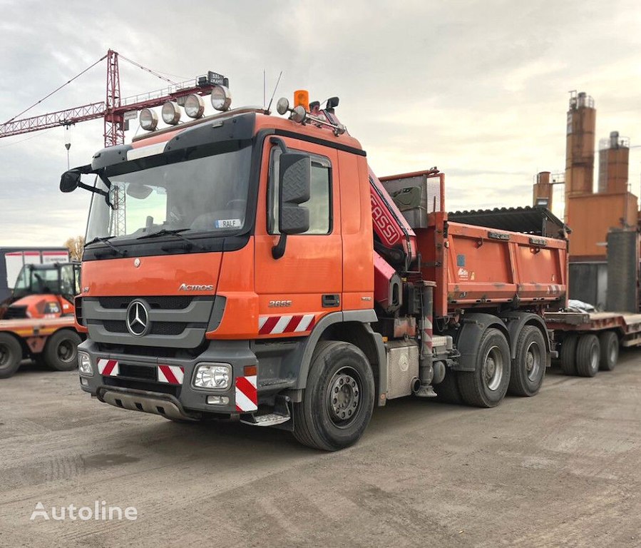 Mercedes-Benz Actros 2655 K 6x4 3-Achs Kipper Kran Funk V8 kiper