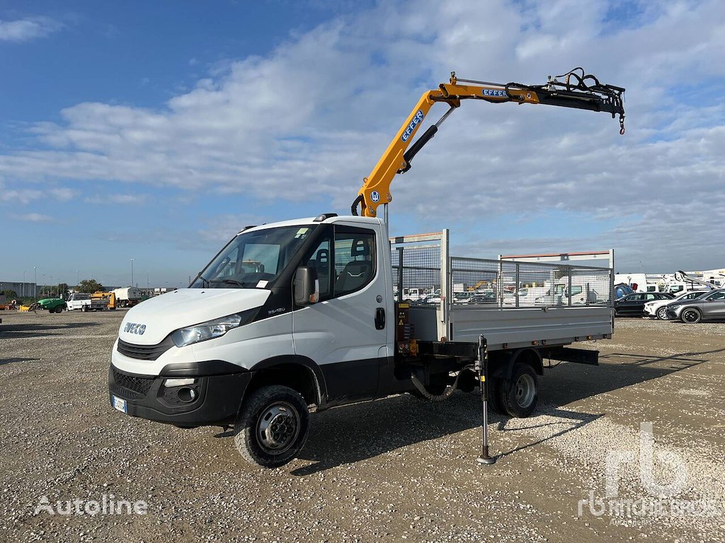 Prodaje se IVECO DAILY 35C12 2018 Effer 35/3S 790 kg Articul kamion s ravnom platformom na aukciji