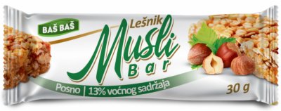 ŽITNI BAR LEŠNIK BAŠ BAŠ 30G
ŽITNI BAR LEŠNIK BAŠ BAŠ 30G