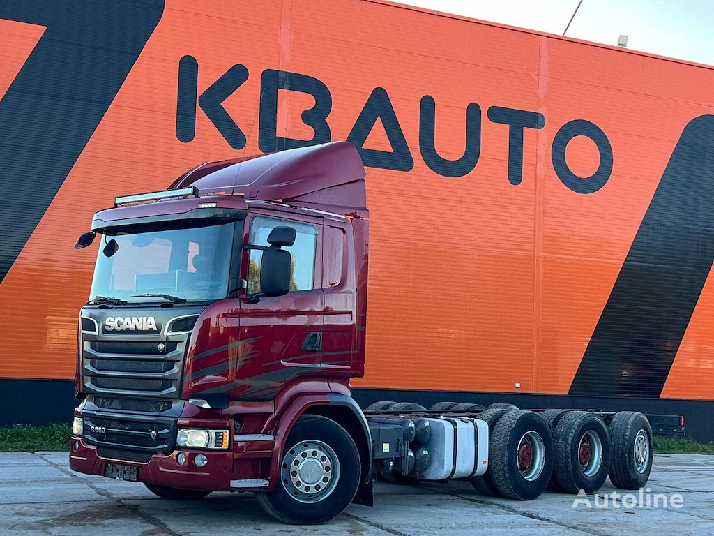 Scania R 580 8x4*4 PTO / 9 TON FRONT AXLE / RETARDER / FULL AIR / CHASS kamion šasija