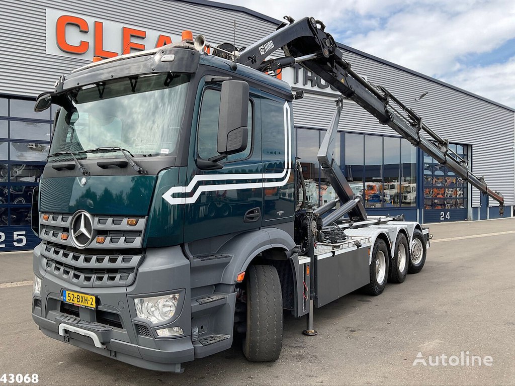 Mercedes-Benz Arocs 3251 8x4 Euro 6 Hiab 28 Tonmeter laadkraan kamion rol kiper