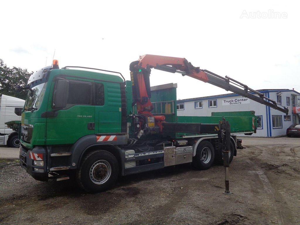 MAN TGS 26.480 6x6H mit Kran Mulde PK 33002 EH kamion rol kiper