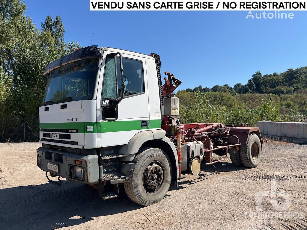 Prodaje se IVECO CURSOR 270 4x2 Camion Ampliroll Avec Grue 4x2 rol kiper sa kukom na aukciji