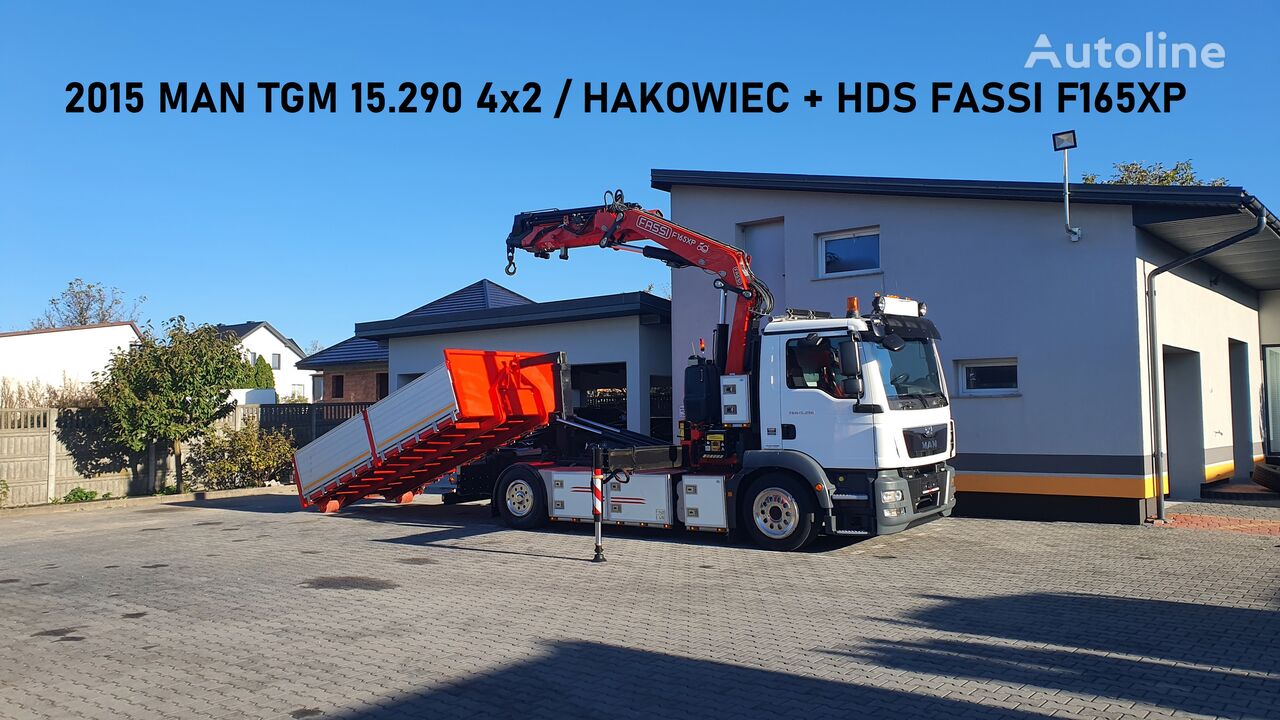 MAN TGM 15.290 4x2 Hakowiec + HDS FASSI F165XP2.25 kamion rol kiper