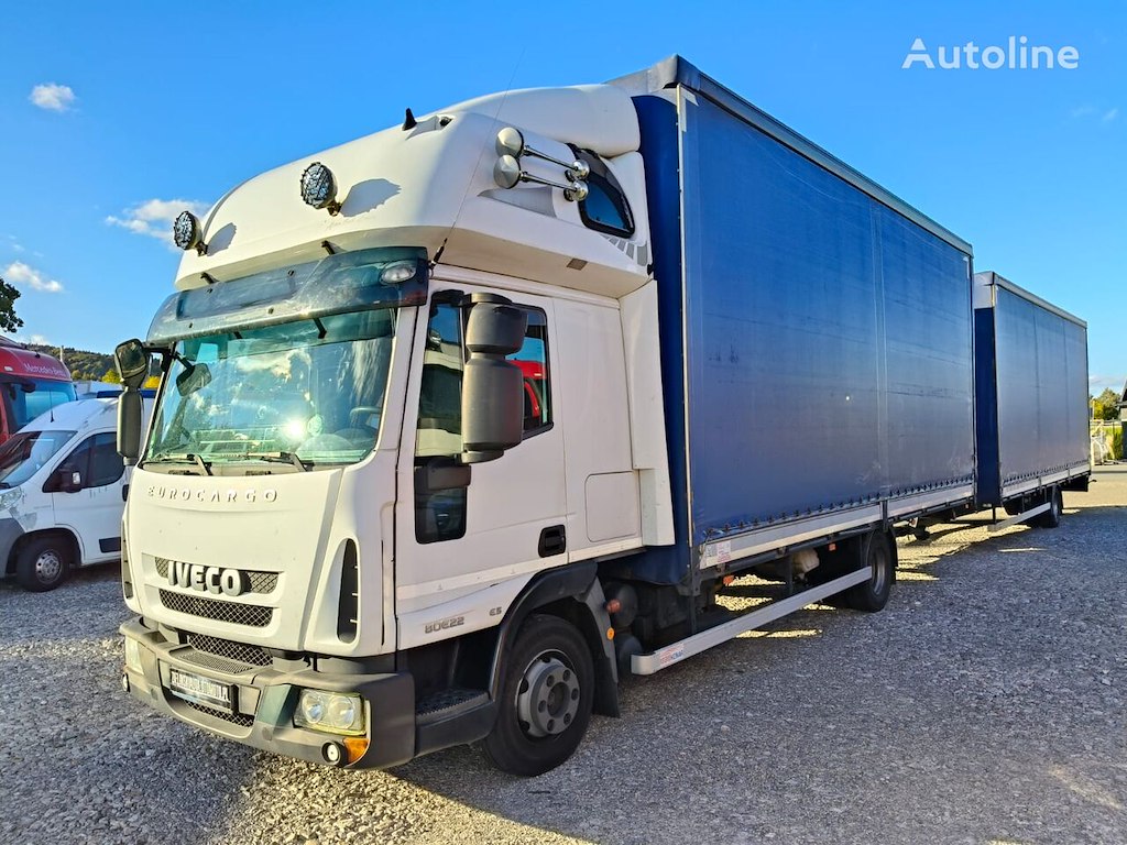 IVECO EURO CARGO 80E22 / ZESTAW PRZESTRZENNY / kamion sa klizna zavesa cerada + prikolica sa kliznom ceradom