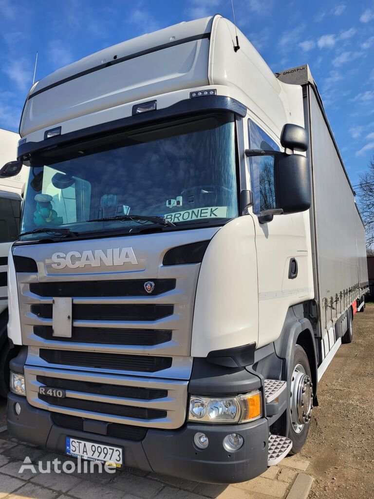 Scania R410 TopLine 4x2 kamion sa klizna zavesa cerada + prikolica sa kliznom ceradom