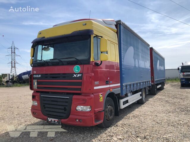 DAF XF 105.460 kamion sa klizna zavesa cerada + prikolica sa kliznom ceradom