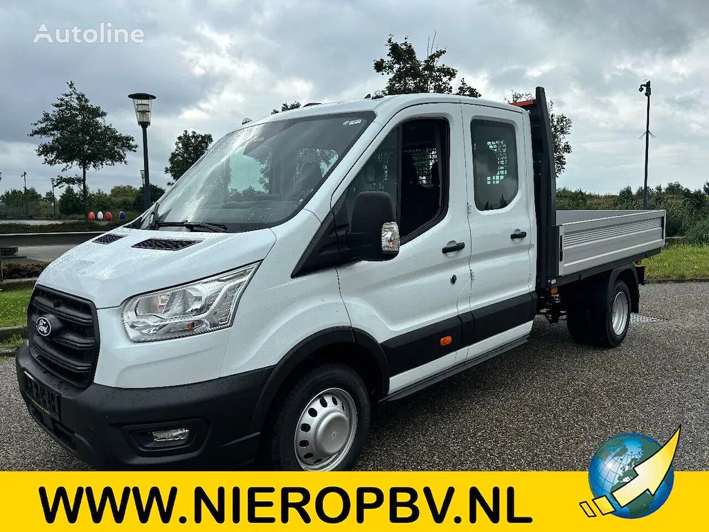 Novi Ford Transit Dubbelcabine 6+1 Pers Openlaadbak Airco Cruisecontrol 17 kamion s ravnom platformom < 3.5t