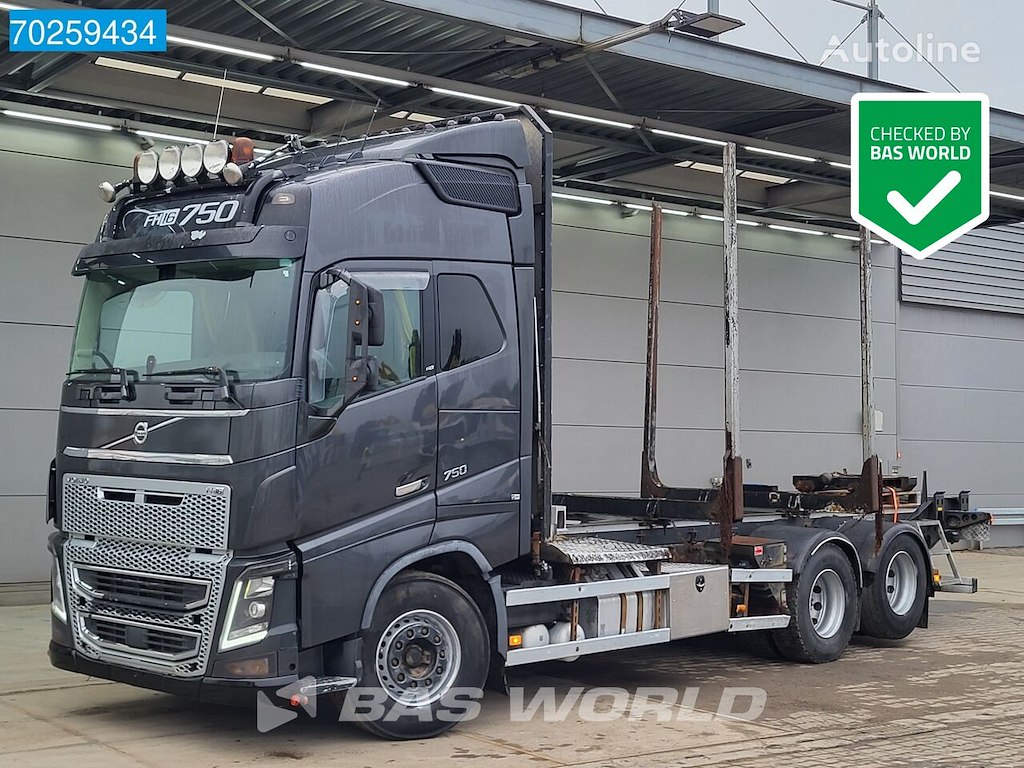 Volvo FH16 750 6X4 Treetransport Holztransport Liftachse ACC Euro 6 kamion za prevoz drva