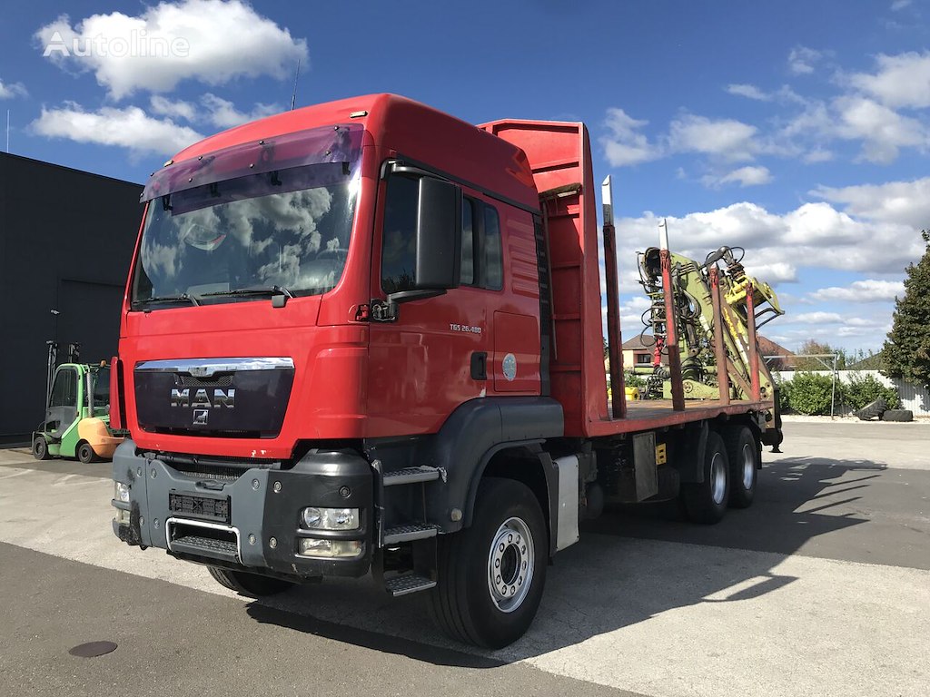 MAN 26.480 6X4/BL/HOLZ KRAN LOGLIFT 105Z/PLATO 6,6M/MANUAL kamion za prevoz drva