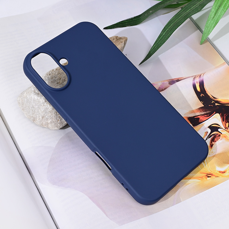 TORBICA TERACELL SOFT VELVET ZA IPHONE 16 PLUS 6.7 TAMNO PLAVA