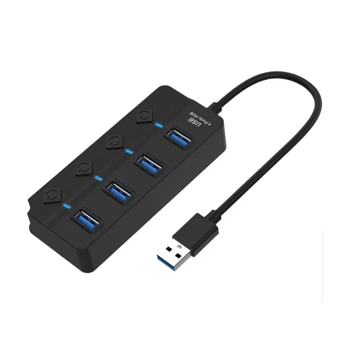 Adapter USB 2.0 AM - 4xUSB AF razdelnik, 0.3m