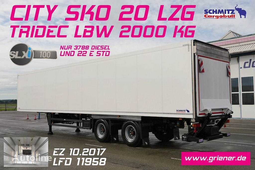 Nova Schmitz Cargobull SKO 20 / LZG LENK/CITY poluprikolica hladnjača