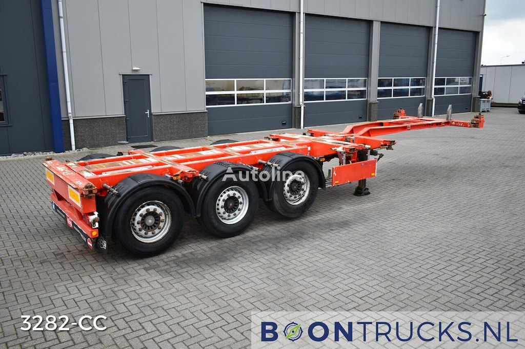 Pacton T3-010 | 2x20-30-40-45ft HC * SAF/DISC * 2x EXTENDABLE * NL TRAI poluprikolica za prevoz kontejnera