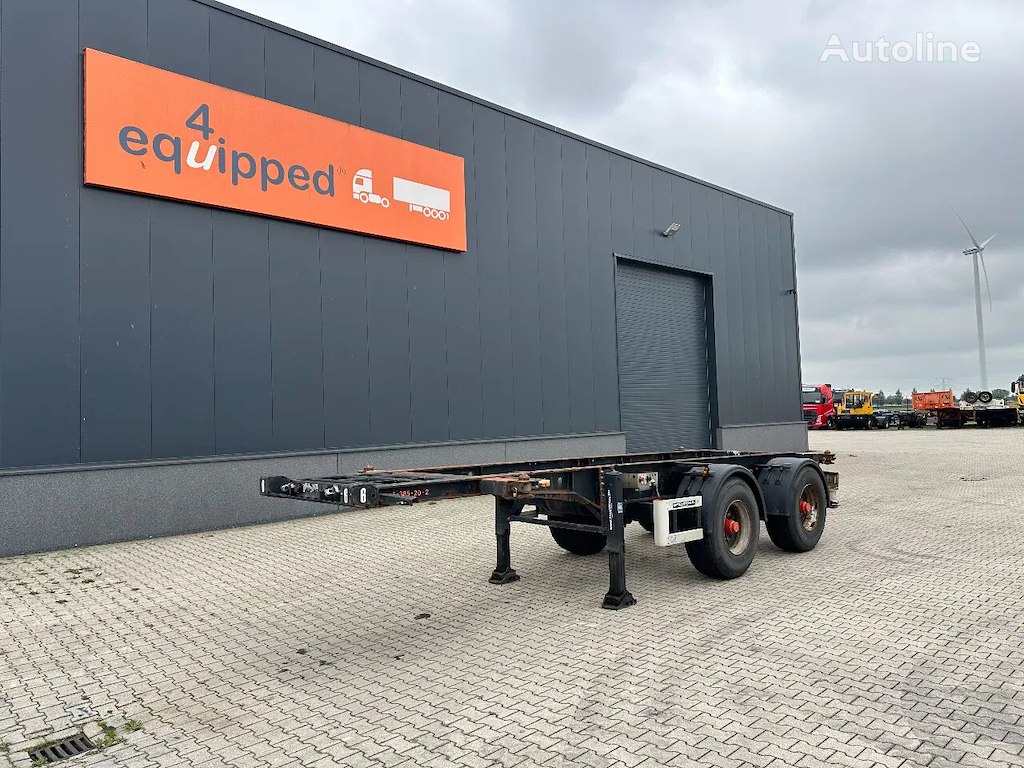 Krone 20FT, 2-AXLE ADR CHASSIS, NO BRAKES, NO LIGHTS!!!, BPW-axles (2x poluprikolica za prevoz kontejnera