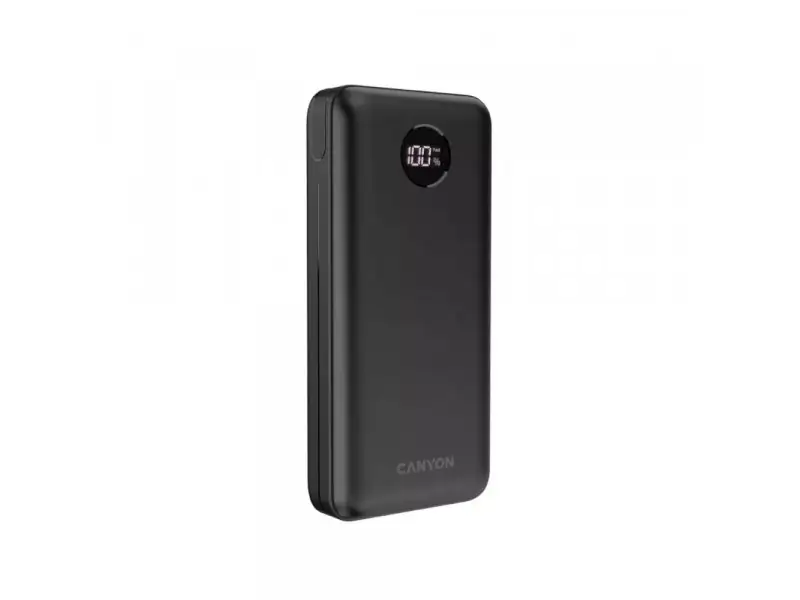 CANYON PB-2002 POWER BANK 20000MAH LI-POLY BATTERY, BLACK