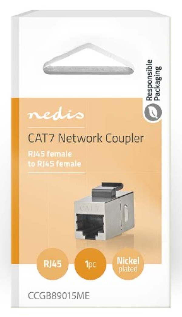 CCGB89015ME CAT6A / CAT7, SHIELDED, RJ45 FEMALE, STRAIGHT, METAL 1KOM