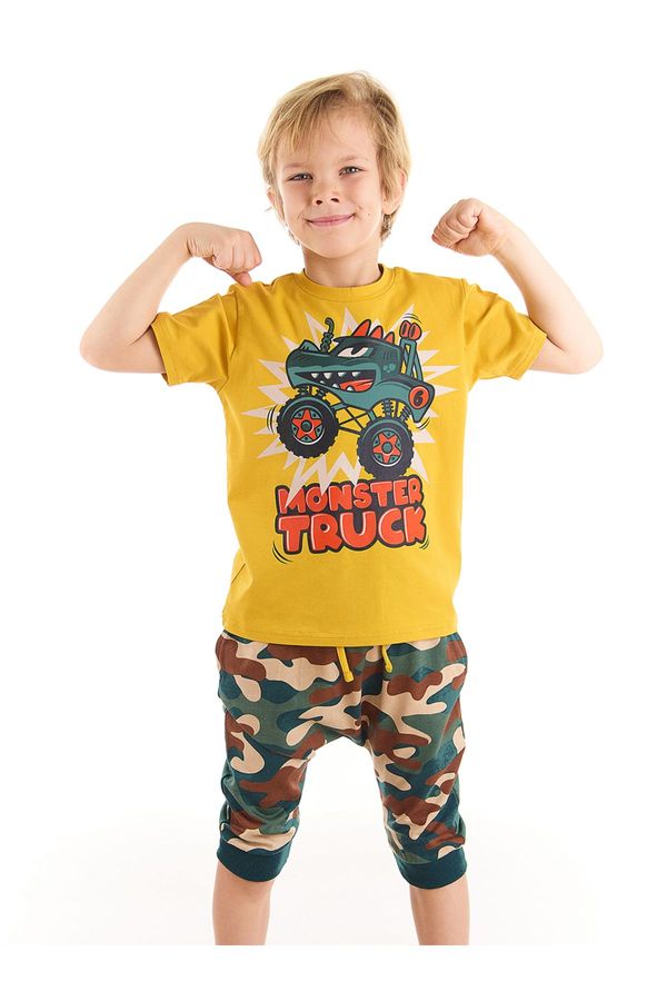 DENOKIDS MONSTER TRUCK BOYS T-SHIRT CAPRI SHORTS SET