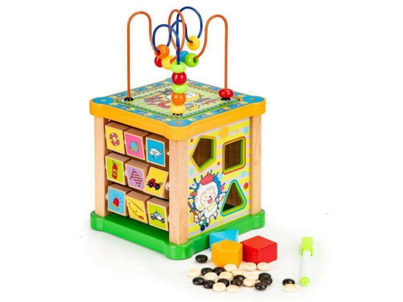 ECO TOYS DRVENA EDUKATIVNA KOCKA MULA SORTER